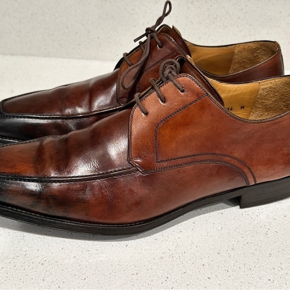 Magnanni | Shoes | Magnanni Dress Shoes Mens Brown Leather Tie Square ...
